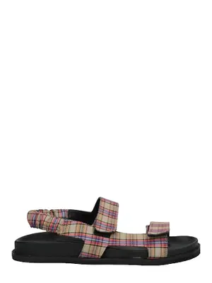 Momoni MOMONÍ Tartan Ankle Strap Sandals Grey