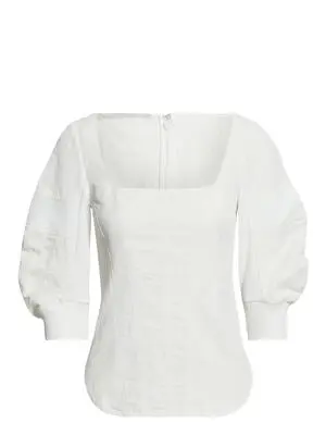Stella McCartney Knit-paneled Twill Top - White