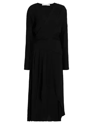 IRO PARIS Elmas Asymmetric Crepe Dress - Black