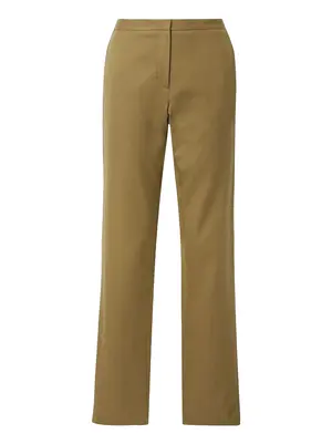 PETAR PETROV Gema Cotton-twill Slim-leg Pants - Army Green