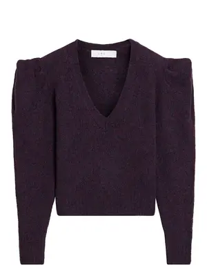 IRO PARIS Over Brushed Wool-blend Sweater - Grape