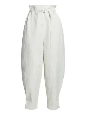 Stella McCartney Daisy Belted Twill Tapered Pants - Ivory
