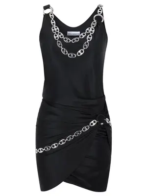 Rabanne Chain-embellished Mini Dress - Black