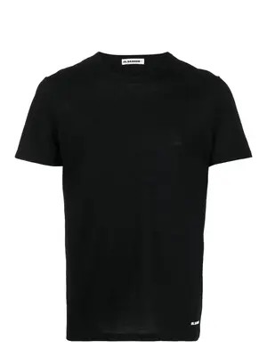 JIL SANDER Plain Cotton T-shirt - Black