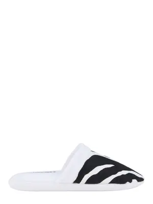 Dolce & Gabbana Zebra-print Terry Slippers - White
