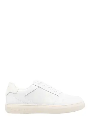 Calvin Klein Logo-print Leather Sneakers - White