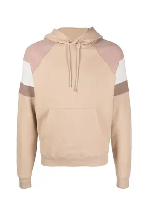 Saint Laurent Colour-block Logo Hoodie - Neutrals