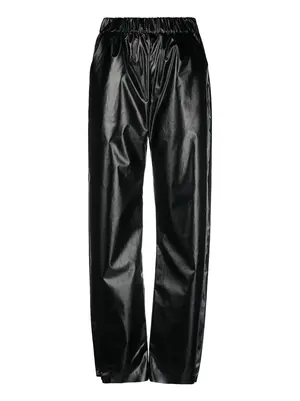 KASSL EDITIONS High-shine Straight-leg Trousers - Black