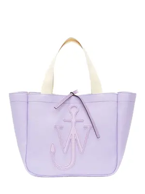 JW Anderson Logo-patch Canvas Tote Bag - Purple