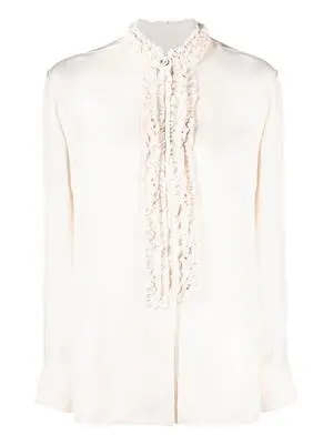 JIL SANDER Ruffle-trim Blouse - Neutrals