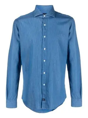 FAY Denim-effect Shirt - Blue