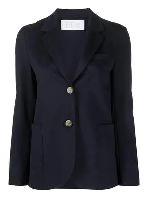 Harris Wharf London Round Hem Blazer - Blue
