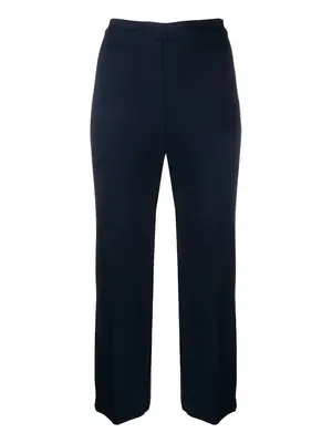 TWINSET Pearl-embellished Cropped Trousers - Blue