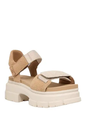 UGG UGG Ashton Ankle Heeled Sandals Beige