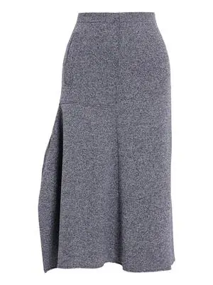 Tibi Asymmetric Stretch-knit Midi Skirt - Navy