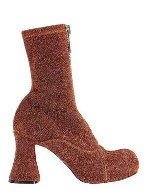 Stella McCartney Groove Metallic Ankle Boots - Brown