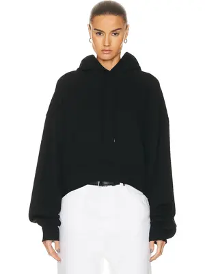 Wardrobe.NYC Oversize Hooded Top - Black