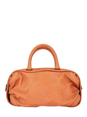 Chanel Caviar Bowling Bag - Orange