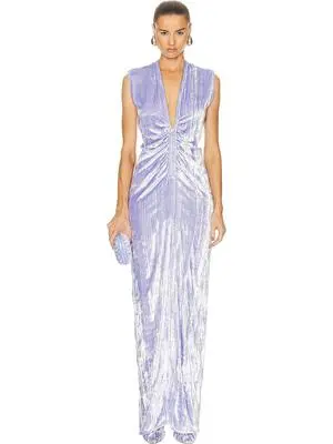 Bottega Veneta Zip Long Dress - Amethyst