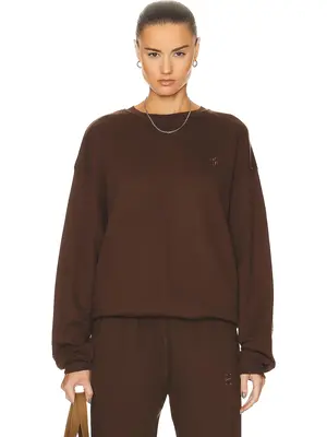 Eterne Eterne Oversized Crewneck Sweatshirt Heather Brown