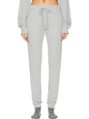 Eterne Thermal Drawstring Pant - Heather Grey