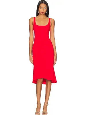 Amanda Uprichard Campania Midi Dress - Crimson