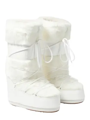 Moon Boot Icon Faux Fur-trimmed Snow Boots - White
