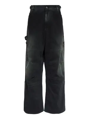 Balenciaga Cotton Cargo Pants - Black