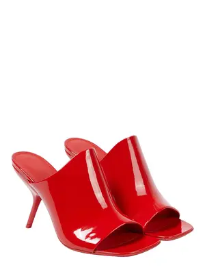 FERRAGAMO Era Patent Leather Mules - Red