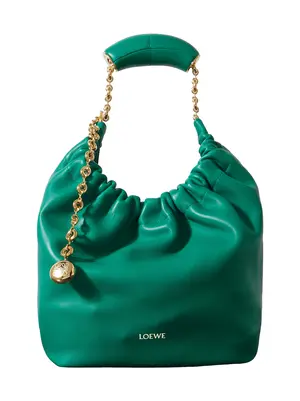 Loewe LOEWE Squeeze Small Leather Shoulder Bag Green