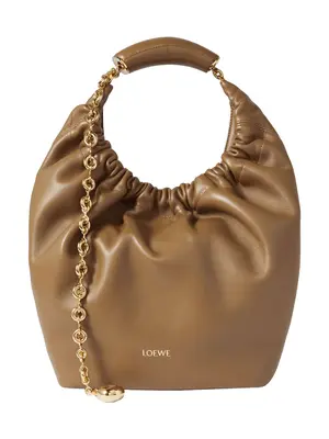 Loewe LOEWE Squeeze Small Leather Shoulder Bag Tan