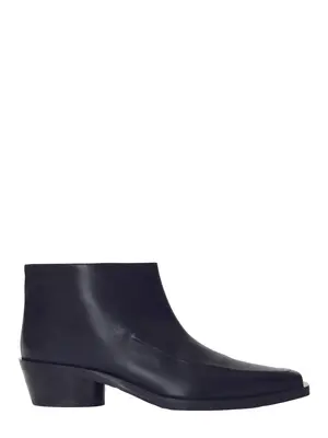 Proenza Schouler Bronco Leather Ankle Boots - Black