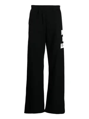 Natasha Zinko Heart Text-print Track Pants - Black