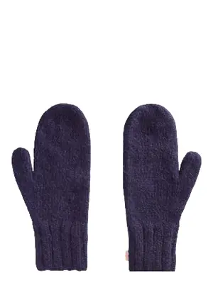 Shinola Alpaca Wool-blend Knit Mittens - Navy