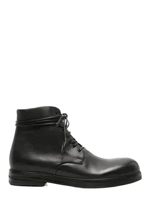 Marsèll Lace-up Leather Boots - Black
