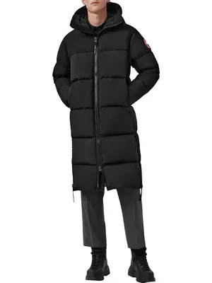 Canada Goose Lawrence Long Puffer Coat - Black