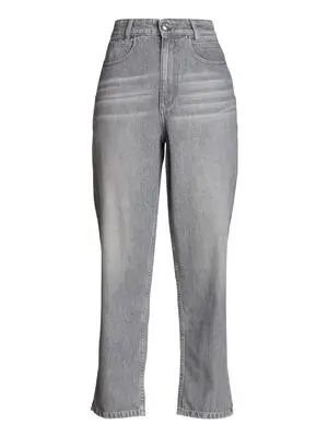 IRO PARIS Jazzba Faded High-rise Tapered Jeans - Gray