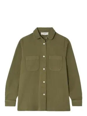 Officine Générale Ilona Cotton-twill Shirt - Army Green