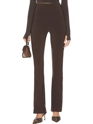 Norma Kamali Boot Pant - Chocolate