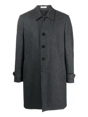 Boglioli Shirt Neck Wool Coat - Grey