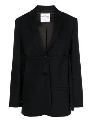 COURREGES Strap Single-breasted Blazer - Black