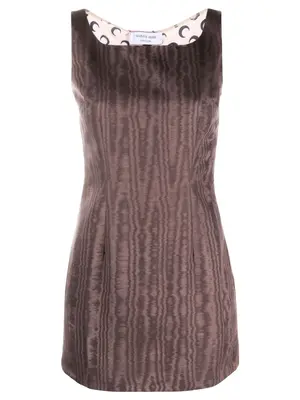MARINE SERRE Crescent Moon Panelled Minidress - Brown