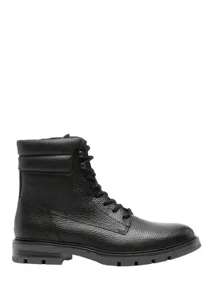 Tommy Hilfiger Padded Leather Ankle Boots - Black