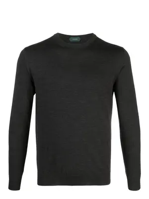 ZANONE Fine-knit Crew-neck Jumper - Grey