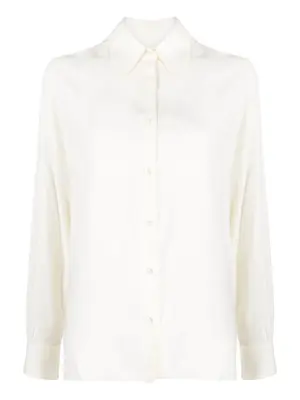 Officine Générale Pointed-collar Button-up Shirt - Neutrals
