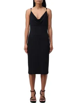 Versace Dress In Stretch Viscose - Black