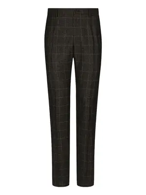 Dolce & Gabbana Plaid-check Tailored Trousers - Neutrals