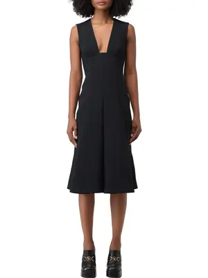 Versace Viscose Blend Midi Dress - Black