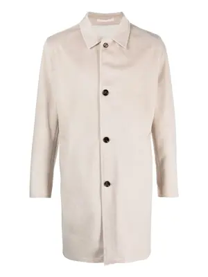 KIRED Kired Single-Breasted Midi Coat Neutrals