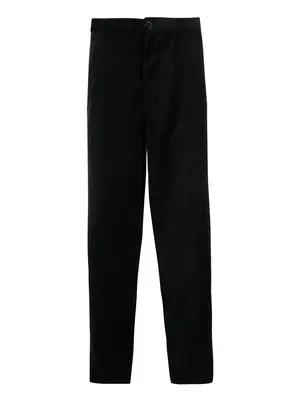Comme Des Garçons Straight-leg Velvet Trousers - Black